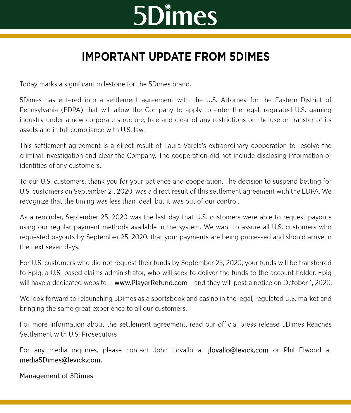 5Dimes Settles with US Government for Illegal Gambling Activities ...